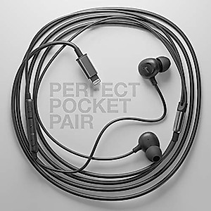 Thore Compatible with iPhone Earbuds (Apple MFi Certified) Lightning Connector in-Ear Earphones (V60) Wired Headphones with Microphone for iPhone 14 Pro Max/13/12/11/XR/Xs - Black