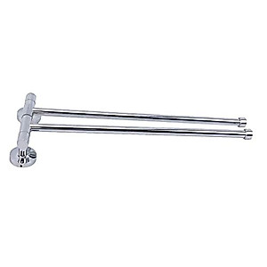 LIRUXUN Stainless Steel Brushed Towel Rack， Bathroom Towel Bars Swivel Towel Rail， 2 Arm Wall Mounted Hand Towel Rack Holder