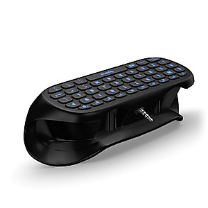 Gamers Digital ChatPad Keyboard for Sony PS4 Controllers Black – LED Backlit & Wireless with 2.4gHz USB Receiver