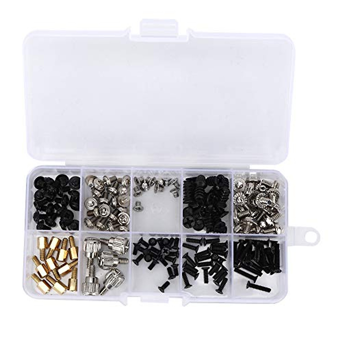 wendeekun PC Computer Screw Standoffs Assortment Kit, Desktop Computer Screws, Standoffs Set, for Hard Drive Computer Case Motherboard Fan Power Graphics(165Pcs)