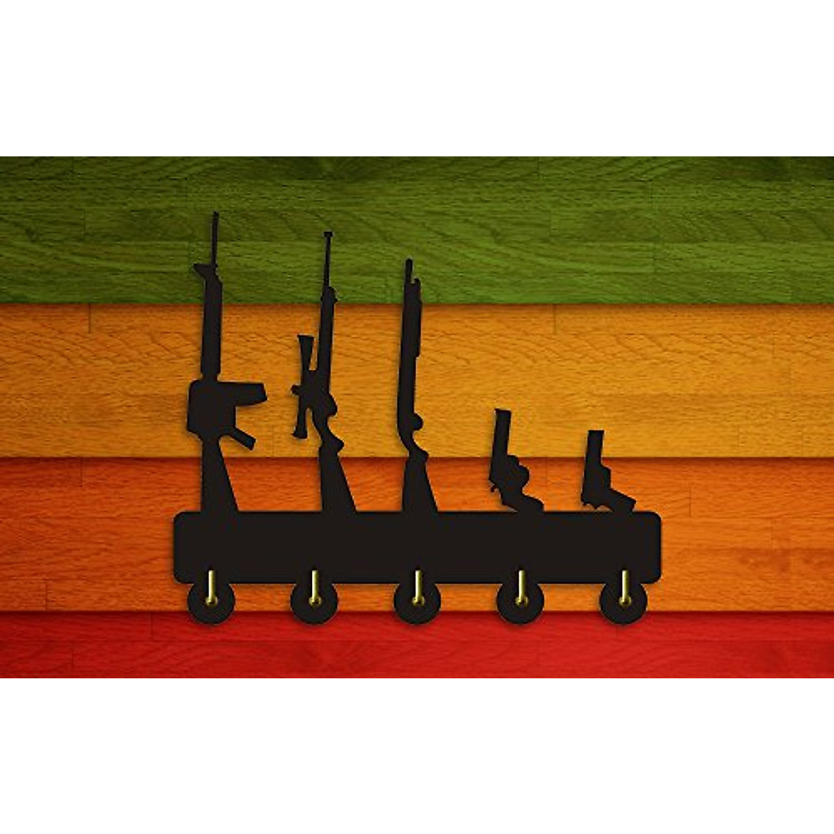The Geeky Days Funny Gun Family Shape Design Coat Hooks Coat Hanger Firearms Weapons Key Hanger Key Hooks Rack Home Decor Modern Wall Hooks