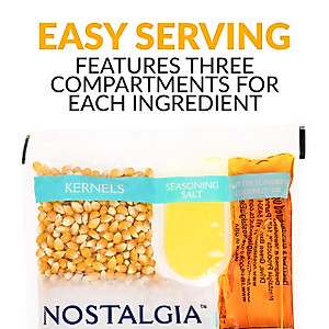 Nostalgia KPP424 Best Tasting Premium 4-Ounce Popcorn, Oil & Seasoning Salt All-In-One Packs - 4 Ounce (Pack of 24)