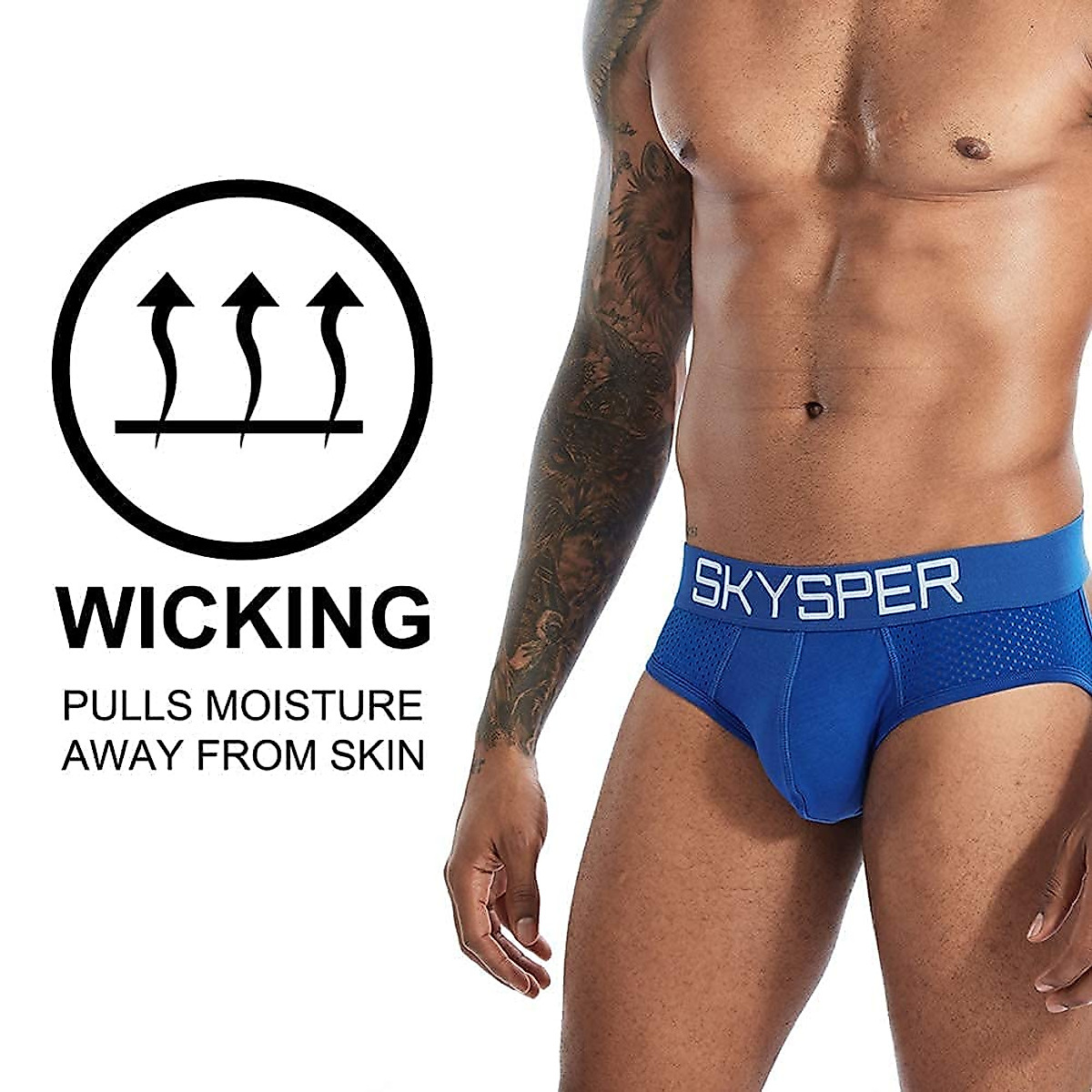 SKYSPER Men's Jockstrap Underwear Mesh Breathable Jock Strap