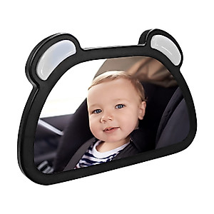 Entyle Baby Car Mirror - Safety Car Seat Mirror, Shatterproof Adjustable Acrylic 360 Degree Car Seat Baby Mirror for Rear Facing Car Seat, Toddler Infant Wide View Carseat Mirror for Car