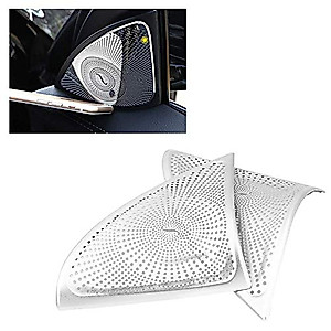 Reminnbor Stereo Cover for Car W213 Car Door Stereo Speaker Tweeter Decoration Cover Trim for Mercedes Benz E Class W213 2016-2017 Car Accessories for Audio Speaker Cover Trim