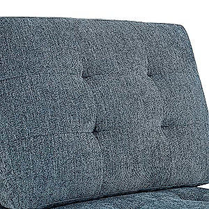 RXRRXY 116'' U Shaped Modular Sectionals Sofa, Chenille Futon Couch for Living Room, Large Sectional Sleeper Sofa with Storage Space, 4 Single Chair and 2 Corner (Navy, U Shaped)