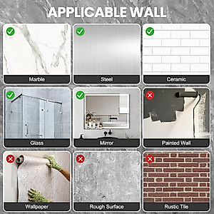 EHORIA 3-in-1 Quadrate Dispensers for The Shower,Shower soap Dispenser,Conditioner Dispenser, Shampoo Dispenser,No Drilled Wall Mounted Distributor,Hotel,Bathroom,Home (Triple, Colorless)