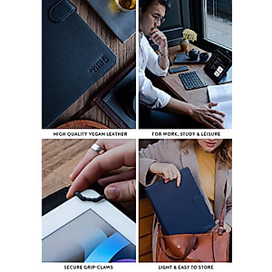 Cooper Backlight Executive Keyboard Case for 9, 9.7, 10, 10.1, 10.2, 10.5" Tablets | Bluetooth Keyboard & Leather Folio, 7 Color Backlit with Hotkeys