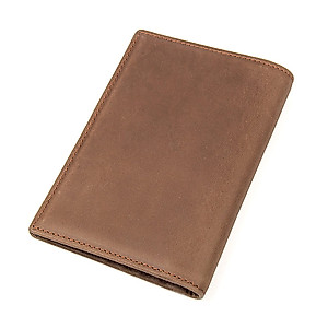 Leather Wallet RFID Blocking Leather Passport Holder Travel Bifold Wallet For Men Women Credit Card Holder
