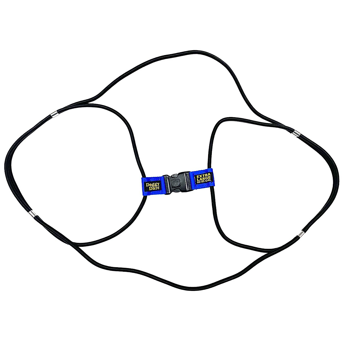 (2 Pack) Doggy Dare Trash Can Lock - Medium - Fits 30-40 Gallon Trash Cans - Perfect for Dogs, Raccoons, Opossums - Bungee Cord Design Makes Install Simple (Trash Can NOT Included)