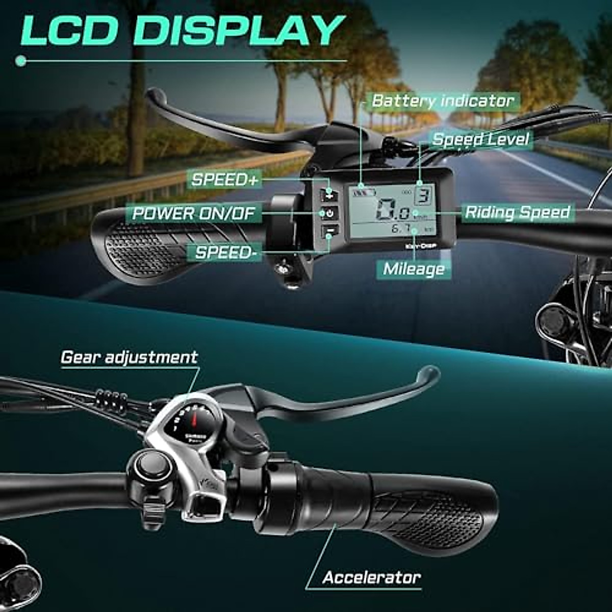 Vivi MT26GUL Electric Bike 26" Step Through Electric Bicycle with Removable 48V 374.4Wh Battery, 750W Peak Motor, 21.7Mph Top Speed, Up to 50 Miles, Cruise Control, 7 Speed, UL 2849 Certification