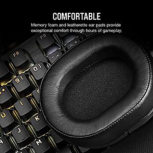 Corsair HS55 Wireless CORE Gaming Headset - Low-Latency 2.4Ghz, Up to 50ft Bluetooth Range, Lightweight Construction, Tempest 3D AudioTech Support on PS5, Omni-Directional Microphone - Black