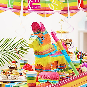 Cinco De Mayo Donkey Pinata for Kids Birthday Party, (13 x 20 x 5 in.) for Fun Fiesta Taco Party Supplies, Luau Event Photo Props, Mexican Theme Decoration, Carnivals Festivals, Taco Tuesday Event