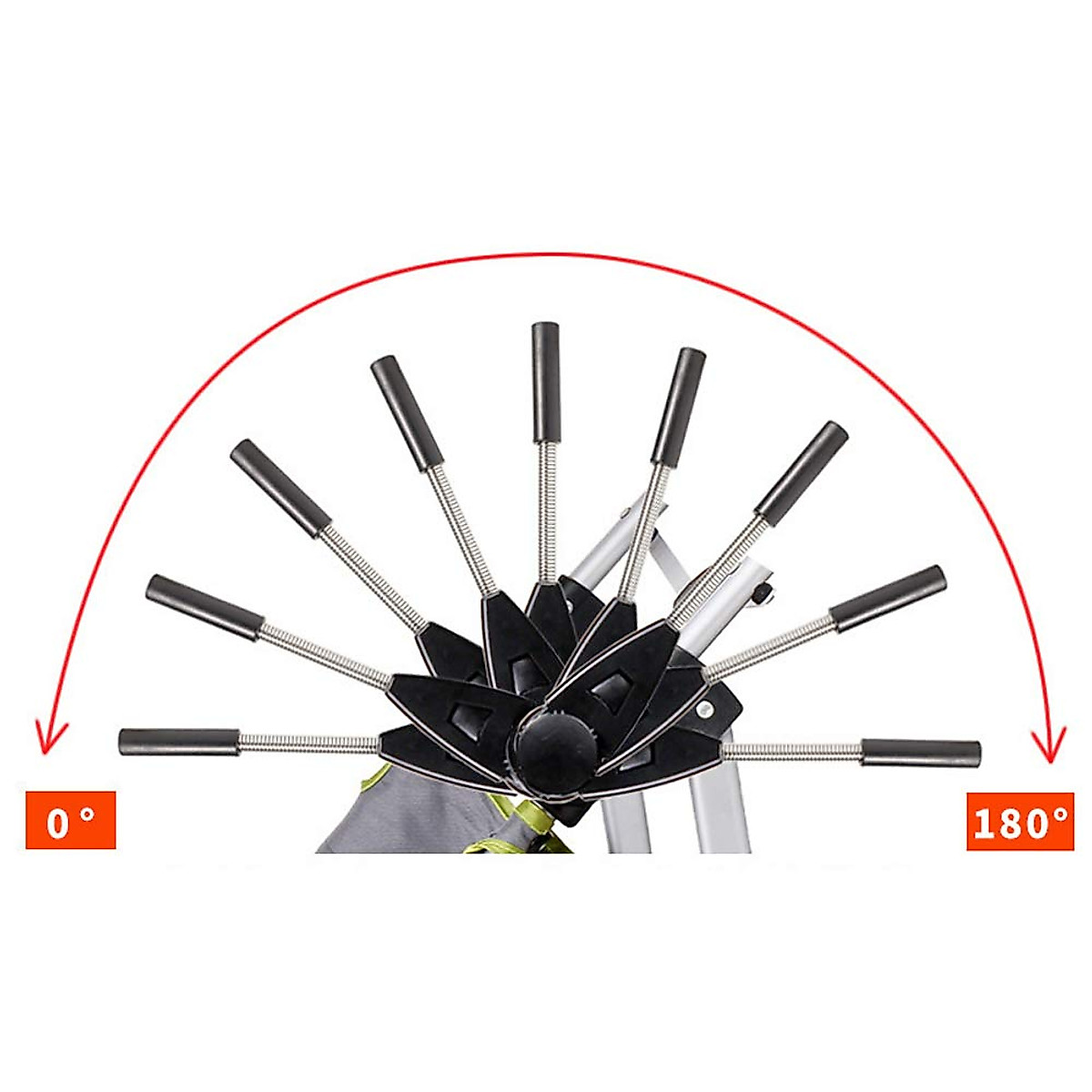 PXRJE Baby Stroller Umbrella,Baby Stroller Parasol, with Umbrella Clip Fixing Device,Detachable Baby Stroller Umbrella Sun Shade, Adjustable and Flexible arm,360 Degree UV Protection(Black)