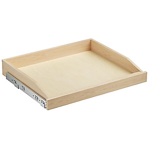 ROOMTEC Soft Close Pull Out Cabinet Organizer 25-1/2" W x 21" D Cabinet Organizer Wood Slide Out Shelves Cabinet Storage and Organizer for Kitchens and Pantry