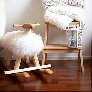 Faux Fur Fabric Shaggy Craft Fur White Fur for Crafts,Gnomes,Costume,Camera Floor,Decoration (20×20 inches, White)