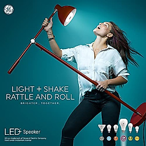 GE Lighting LED+ Speaker Indoor Floodlight Bulb, Soft White, Bluetooth Speaker, No App or Wi-Fi Required, Remote Included, BR30 Indoor Floodlight Bulb (1 Pack)