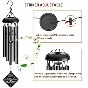 Memorial Wind Chimes, Sympathy Wind Chimes for Outside Deep Tone, 32 Inch Memorial Wind Chimes for Loss of Loved One Prime, Windchimes in Memory of a Loved One, in Memory of Lost Parents