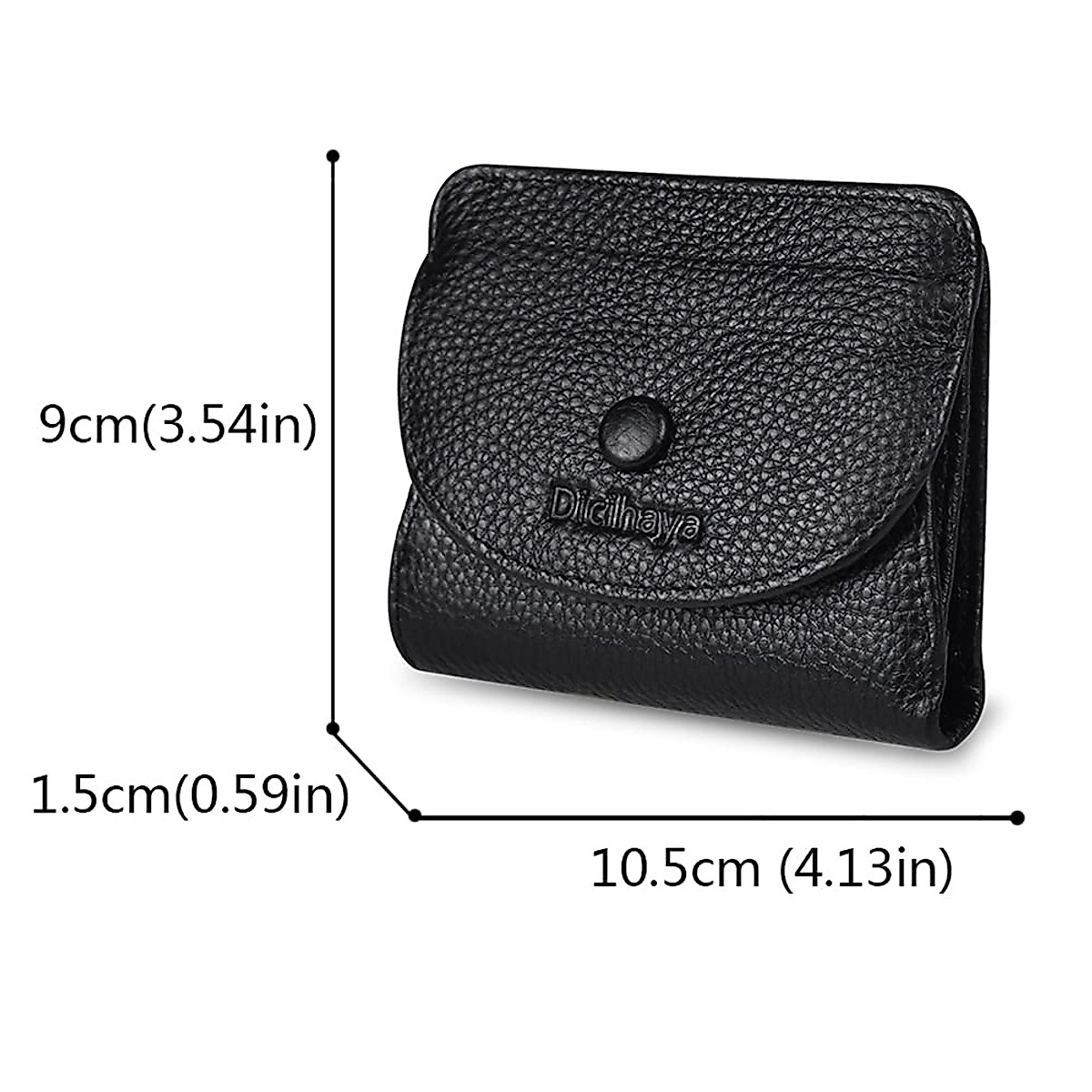 Dicihaya Female Small Wallets Coin Purse Mini Genuine Leather Wallet Bifold Pouch Multiple Cards Holder