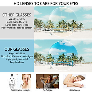 BONCAMOR 2 Pack Progressive Multifocus Reading Glasses Men and Women Computer Blue Light Blocking Anti Eyestrain Readers (Blue Brown, 2.5)