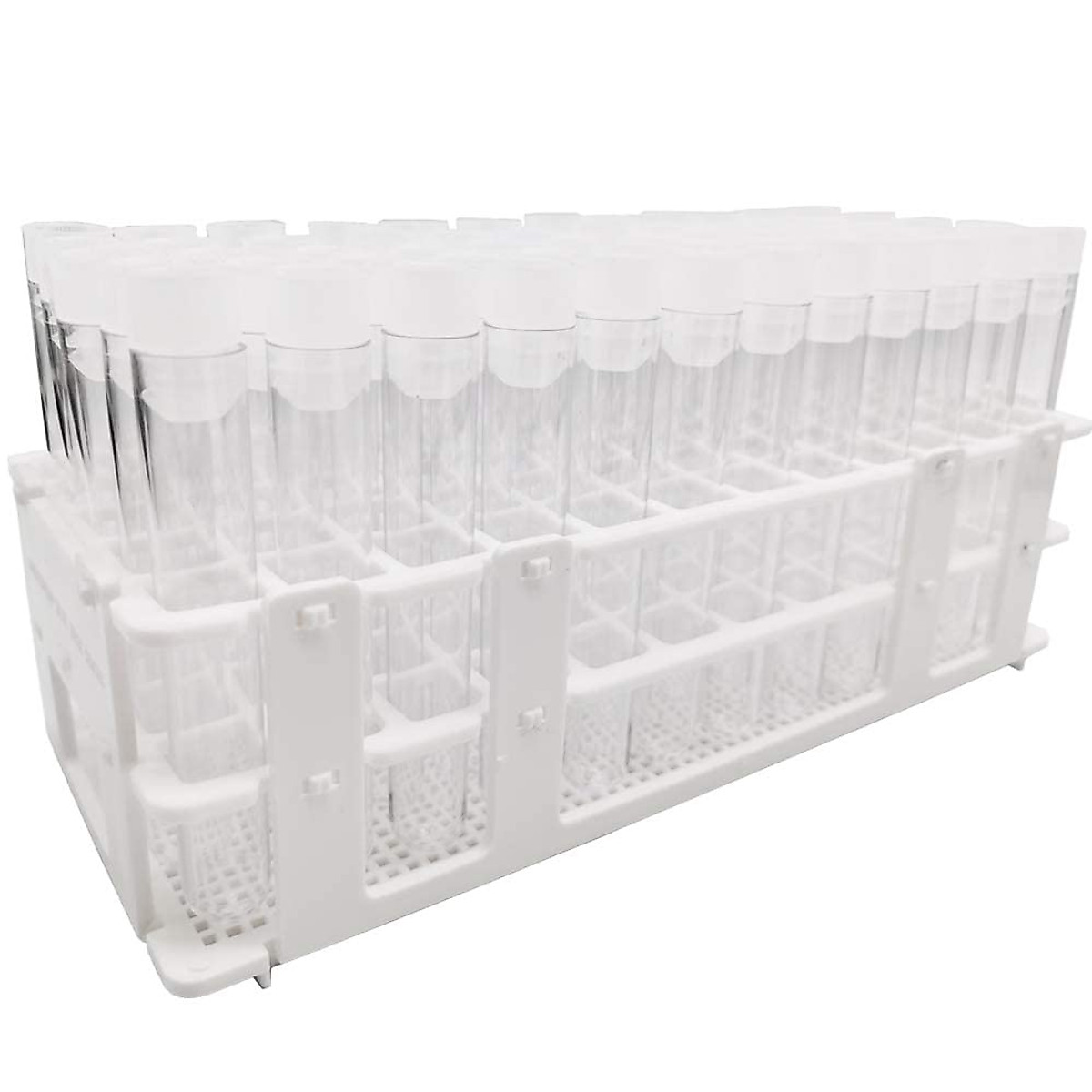 1pc Plastic Test Tube Rack 60 Holes Holder Storage Stand 3 Layers 16mm Hole Detachable for Lab 25 x 10.6 x 6.5cm