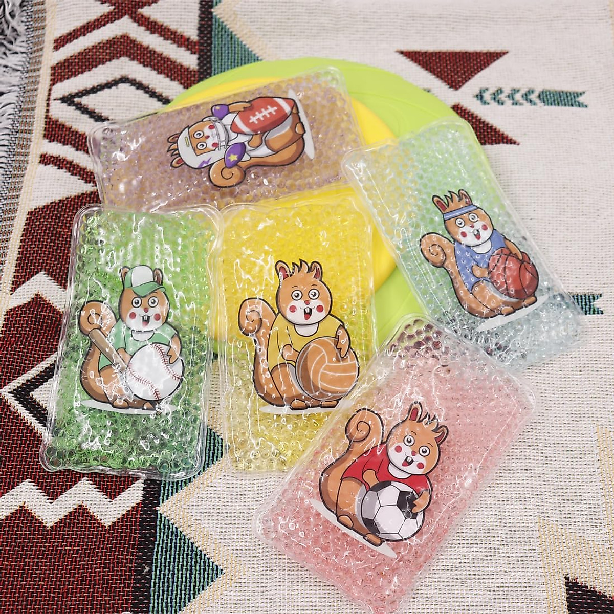 5 PCS Kids Hot Cold Ice Packs, ReusableIce Pack Boo Boo, Auxiliary Fever Reduction, Soft Colorful Sleeves, Wisdom Teeth, Baby Colic, Gas and Upset Stomach, Pain Relief, Fever, Headaches