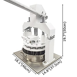 TECHTONGDA Commercial Dough Divider Rounder Machine Desktop 12PCS Manual Dough Cutter Hydraulic Bread Bakery Lump Spacer Dough Dividing Machine 90-480g/pcs