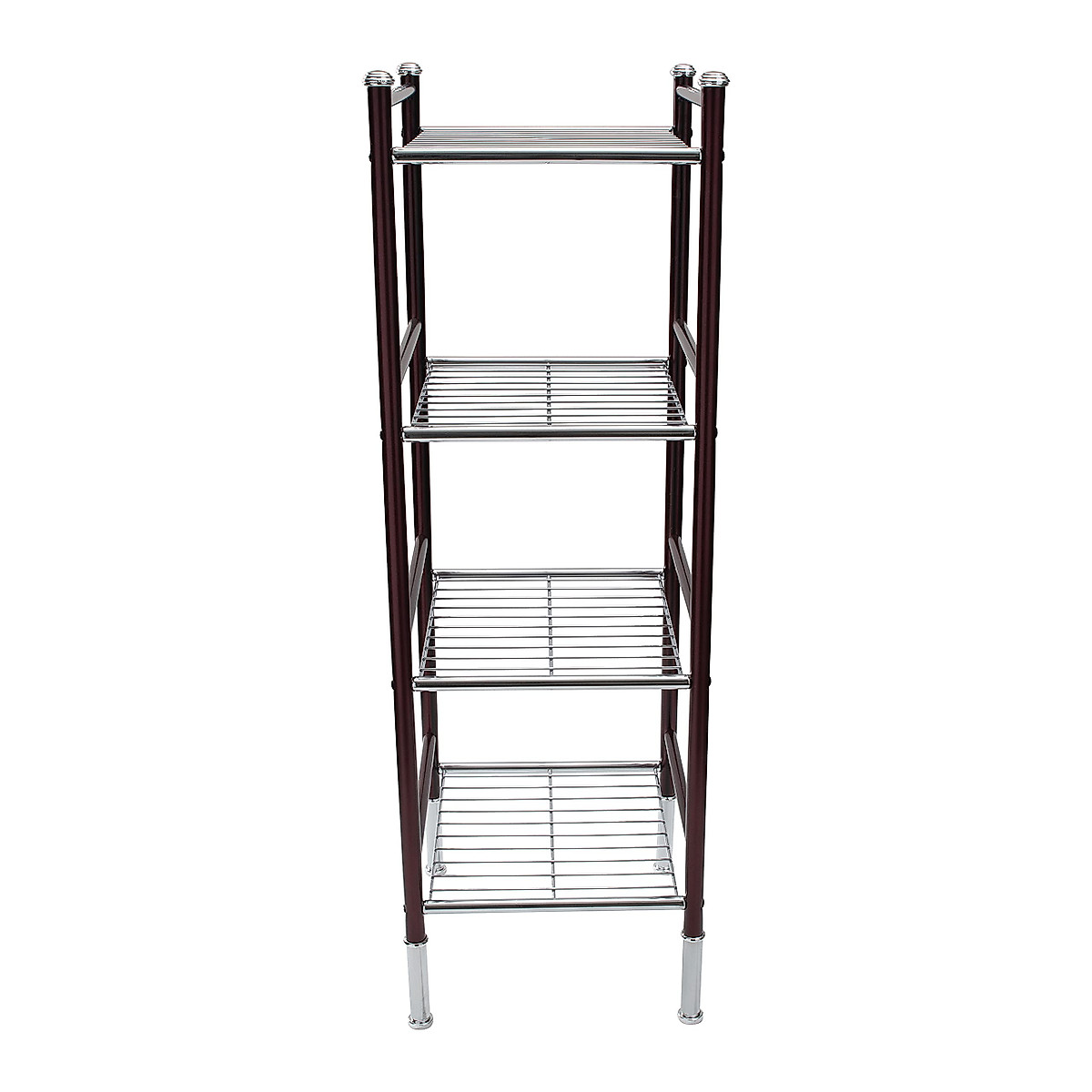 Organize It All 3 Tier Over the Toilet Bathroom Storage Space Saver, Chrome and Bronze