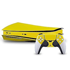 LEMON YELLOW Vinyl Decal Mod Skin Kit by System Skins - Compatible with PlayStation 5 Console (PS5)