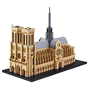 YaJie Notre Dame Architecture Collection Micro Building Blocks Modle Set,Building Set Toy Gift for Adults and Teens (7380 Pieces)