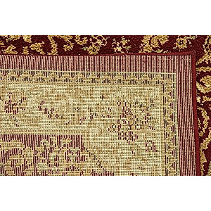 Unique Loom Versailles Collection Traditional Classic Medallion Motif Area Rug (2' 7 x 10' 0 Runner, Burgundy/ Ivory)