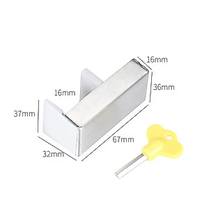 1PCS Door Window Lock Stopper Adjustable Thick Sliding Safety Anti theft, Children Security LockChild Plastic Steel Aluminium Free Rails Limit Window Door Anti Slip