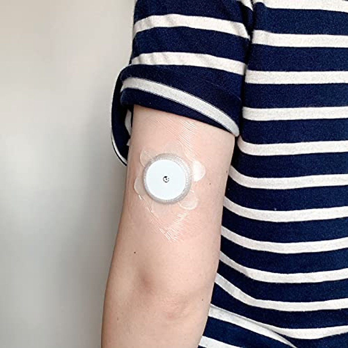 Plastic Covers for Freestyle Libre,Soft Plastic Covers Easy to Apply and Remove (Blue Translucent-Covers ONLY, 2pcs)