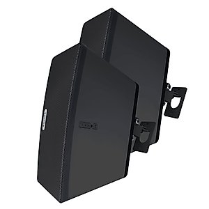 Play 3 Wall Mount Black Pair, Compatible with Sonos Play:3 Only, Twin Pack, Adjustable Swivel & Tilt Mechanism, 2 Mounting Brackets includes All Fixings
