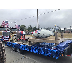 Blukey Thick 10 Feet by 15 Inch Royal Blue Foil Fringe Garland - Pack of 6 | Shiny Metallic Tinsel Banner for Parade Floats, Bridal Shower, Wedding, Birthday, Christmas | Wall Hanging Drapes (6)