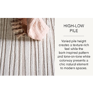 Jaipur Living Soft 8x8 Square Area Rug, Abstract, White/Ivory