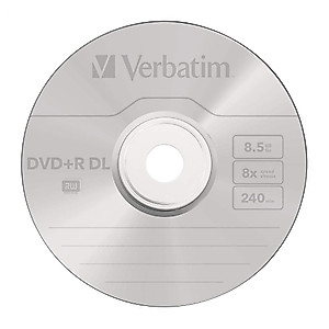 Verbatim 43666 8.5GB 8X Double Layer DVD+R Matt Silver - 10 Pack Spindle