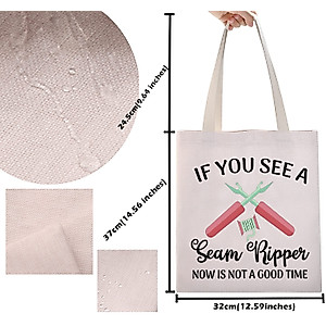 TSOTMO Quilting Gift Sewing Accessories Tote Bag For Quilter Sewing Lover Gift Sewing Gift For Women Tailor Gift Sewer Gifts for Costume Designer (Seam Tote)