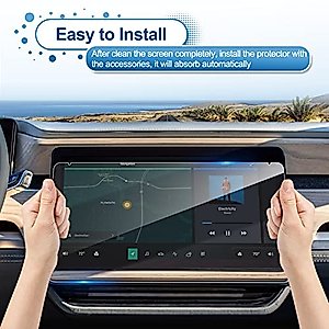 Coleya 2022 2023 R ivian R1T R1S Screen Protector for Rivian R1T R1S 15.6-inch Touch Screen, 2023 Rivian R1T Tempered Glass 2022 2023 R ivian R1S Accessories HD Transparent Protective Film (Navigation)