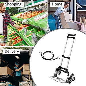 Stair Climbing Hand Truck,Heavy-Duty Hand Cart with Telescoping Handle,176 LB Load Capacity,6-Wheel Folding Cart for Moving and Office Use