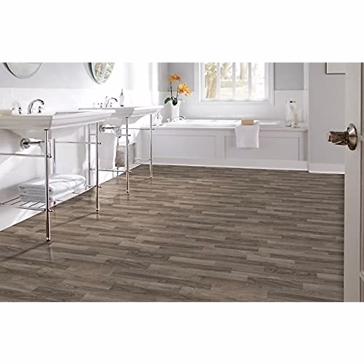 PRO FLEX White Vinyl Wall Base Decor, 6 Inch X 40 Ft Trim With Super Strong Peel and Stick Adhesive Back - Flexible Self Stick Vinyl Floor Base - Easy Install