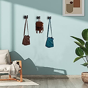 TUTURUA Matte Black Wall Towel Hooks, Heavy Duty Door Hanger Bathroom Hooks Stainless Steel Towel Hooks Bathroom Coat Hook for Bedroom, Bathroom, Kitchen, Living Room, Cabinet, Door (2 Packs)