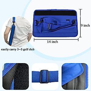 Portable Golf Mini Bag with Shoulder Strap for Driving Range Club Course - Outdoors Practice Organizer Accessories(Blue)