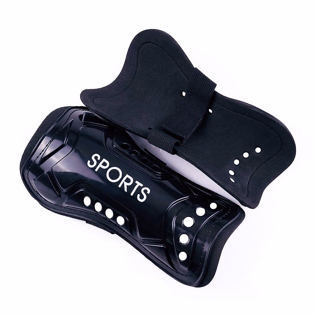 Haploon Shin Guards Soccer Football Shin Pads Protector Calf Protective Gear for 5-12 Old Kids, Teenagers, Boys, Girls, with 2 Pair Long Sleeve Soccer Socks