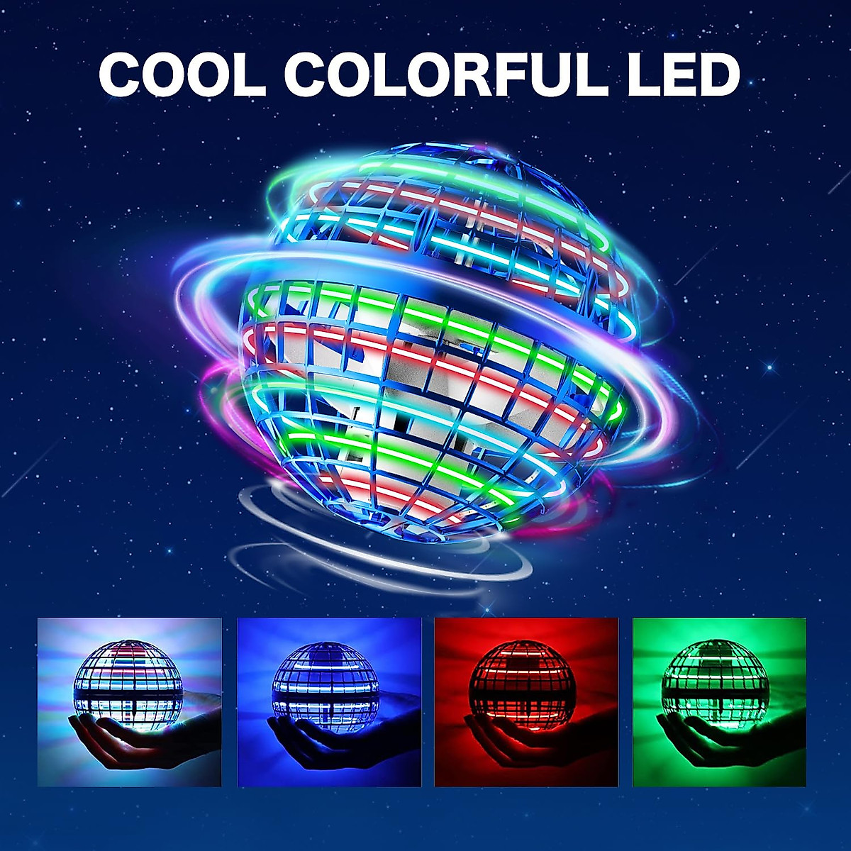 Nacai Flying Orb Ball,Galaxy Ball Toy 2023,Hover Orbs Cosmic Globe Boomerang Ball,Atmotoys Magic Spinner Drone Cool Christmas Birthday Gifts for Kids Ages 6 7 8 9 10+Boy Girl(Blue)