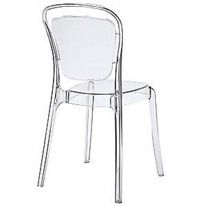 Modway Entreat Modern Acrylic Kitchen and Dining Room Chair in Clear - Fully Assembled