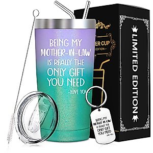 SpenMeta Gifts for Mother in Law - Mother in Law Gifts from Daughter in Law, Son in Law - Christmas, Mothers Day, Birthday Presents Ideas - Being My Mother in Law Tumbler Cup