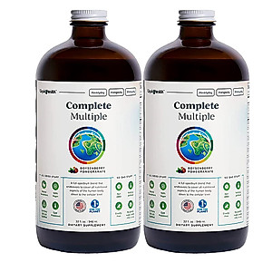 LIQUIDHEALTH 32 Oz Liquid Multivitamin for Adult Men & Women - Complete Multiple, Natural Immune Support, Non-GMO, Vegan, Gluten Free, Sugar Free, Prebiotic Fiber Vitamins Supplement (2-Pack)