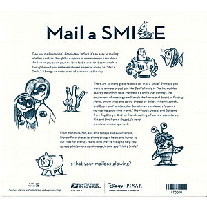 USPS Forever Stamps Disney Pixar Mail a Smile - Sheet of 20 Stamps