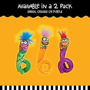 Doskocil Bamboo Pet CAM650037 2-Pack Fat Cat Springy Worms Catnip Toy